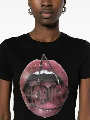 Fiorucci Graphic-print Cropped T-shirt