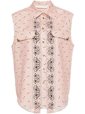 Palm Angels Paisley-print Sleeveless Shirt
