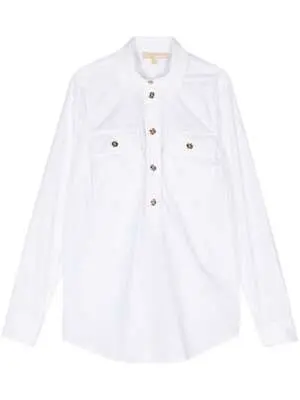 Michael Kors Collared Poplin Blouse