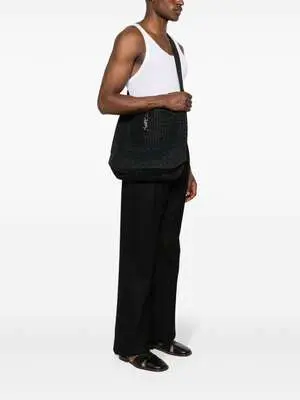 Saint Laurent Medium Les 5 À 7 Raffia Shoulder Bag