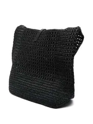 Saint Laurent Medium Les 5 À 7 Raffia Shoulder Bag
