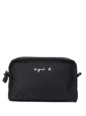 AGNÈS B. Logo-embroidered Zip Pouch