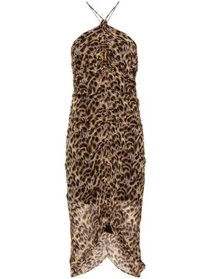MARANT ETOILE Valdi Leopard-print Midi Dress