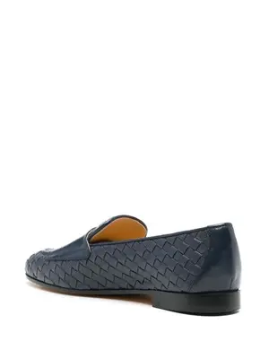 DOUCAL'S Interwoven Leather Loafers