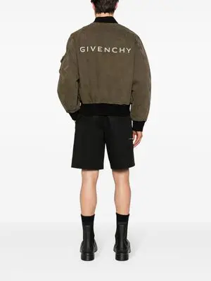 Givenchy Logo-print Reversible Bomber Jacket - Brown