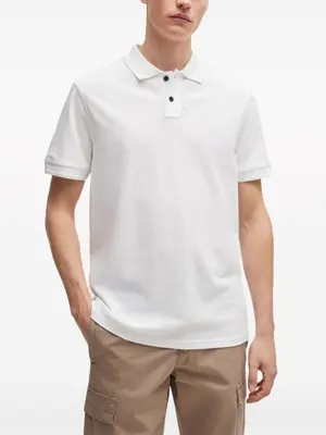 BOSS Logo-print Cotton Polo Shirt