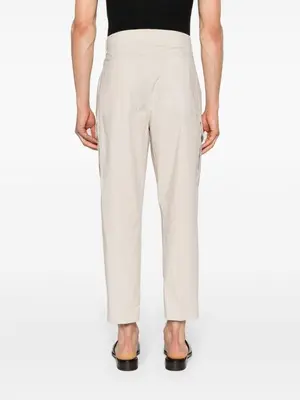 Etro Straight-leg Poplin Trousers - Neutrals