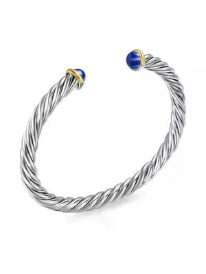 David Yurman 14kt Yellow Gold And Sterling Cuff Bracelet - Silver