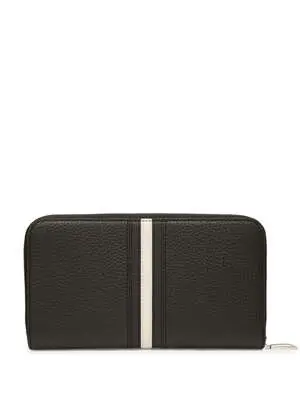 Bally Striped-edge Leather Cardholder