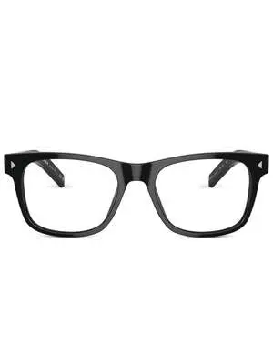 Prada Rivet-detail Square-frame Glasses - Black