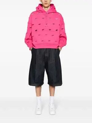Nike Swoosh-cut Out Jersey Hoodie