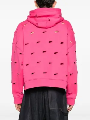 Nike Swoosh-cut Out Jersey Hoodie