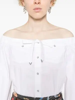 Dorothee Schumacher Off-shoulder Poplin Shirt