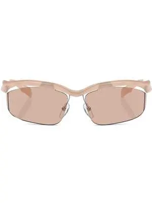 Prada Geometric Frame Sunglasses - Neutrals