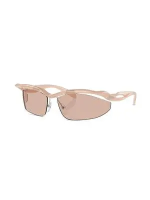 Prada Geometric Frame Sunglasses - Neutrals