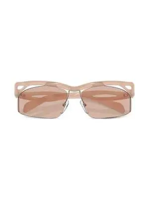 Prada Geometric Frame Sunglasses - Neutrals
