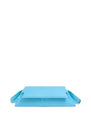 Marni Logo-debossed Leather Shoulder Bag - Blue