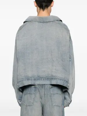 Balenciaga Drop-shoulder Denim Jacket - Blue