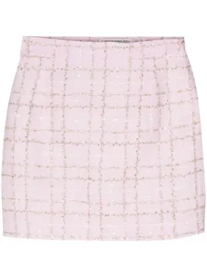 Alessandra Rich Sequin-embellished Tweed Mini Skirt