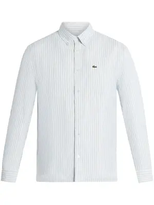 Lacoste Logo-appliqué Striped Shirt - Blue