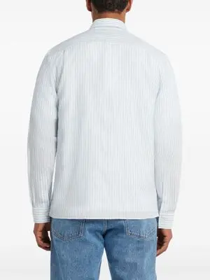 Lacoste Logo-appliqué Striped Shirt - Blue