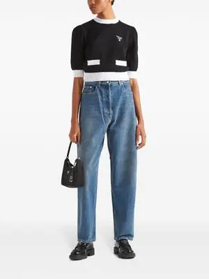 Prada High-rise Straight-leg Jeans - Blue