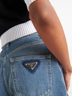 Prada High-rise Straight-leg Jeans - Blue