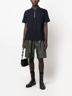 Givenchy Half-zip Cotton Polo Shirt - Blue