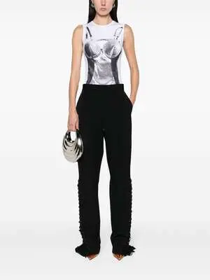 JEAN PAUL GAULTIER Lace-up Wool Trousers