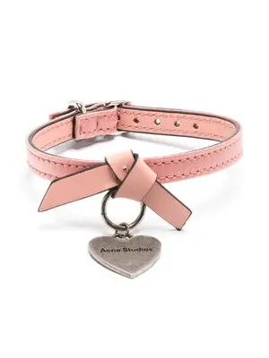 Acne Studios Musubi Charm Leather Bracelet - Pink