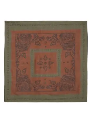 Acne Studios Paisley-bandana-print Wool Scarf - Green
