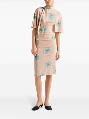 Prada Floral-print Pencil Dress