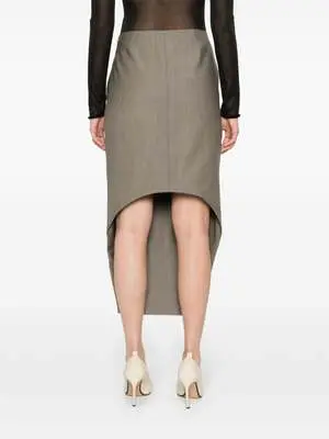 Givenchy High-low Hem Wool Skirt