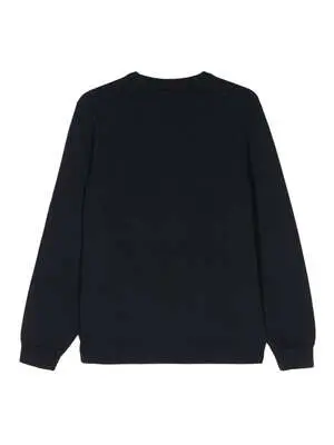 Lacoste Logo-patch Fine-ribbed Jumper - Blue