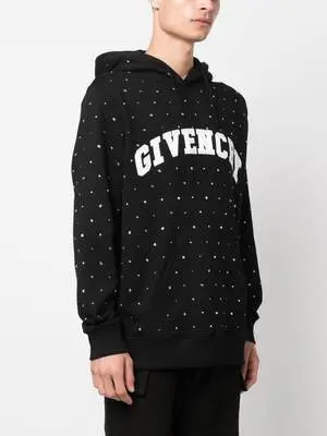Givenchy Logo-print Rhinestone-embellished Hoodie