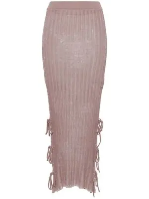 Acne Studios Ribbed-knit Midi Skirt - Pink