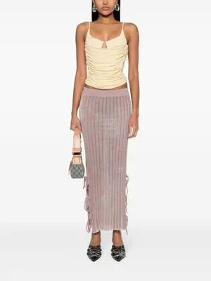 Acne Studios Ribbed-knit Midi Skirt