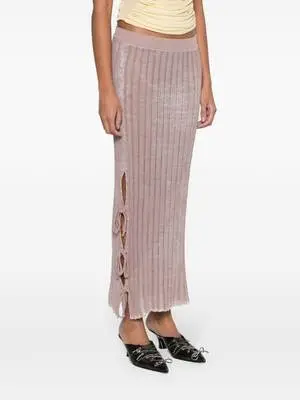 Acne Studios Ribbed-knit Midi Skirt