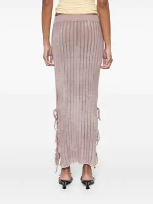 Acne Studios Ribbed-knit Midi Skirt