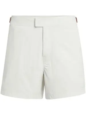 Zegna 232 Road Brand Mark Swim Shorts - White