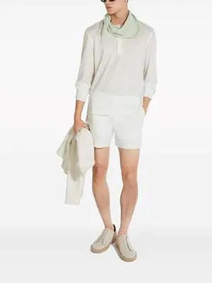 Zegna 232 Road Brand Mark Swim Shorts - White