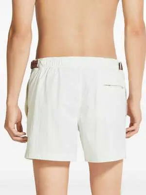 Zegna 232 Road Brand Mark Swim Shorts - White