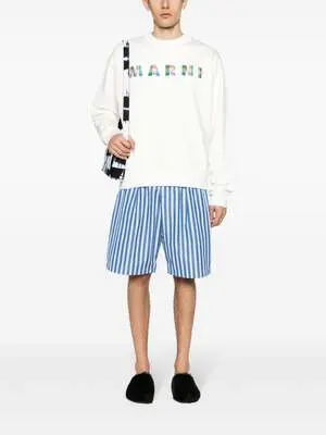 Marni Striped Cotton Bermuda Shorts