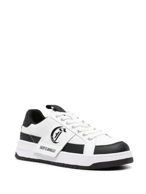 Just Cavalli Logo-print Leather Sneakers - White