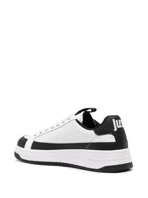 Just Cavalli Logo-print Leather Sneakers - White