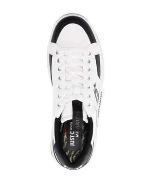 Just Cavalli Logo-print Leather Sneakers - White