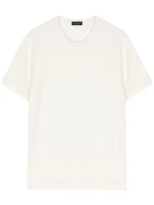 Paul & Shark Crew-neck Linen T-shirt - White