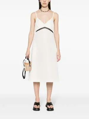 Sacai V-neck Midi Dress