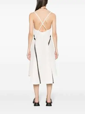 Sacai V-neck Midi Dress