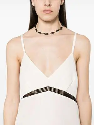 Sacai V-neck Midi Dress